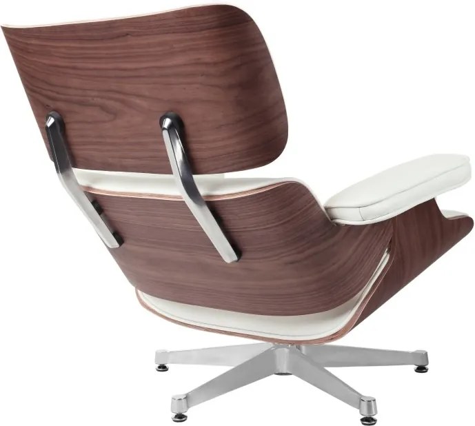 Culty Křeslo Lounge chair, bílá, ořech