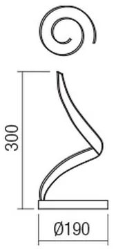 Redo 01-1816 - LED Stolní lampa TORSION LED/11W/230V bronzová