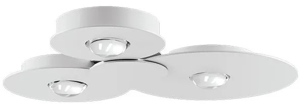 Lodes Bugia Triple, stropní svítidlo, 3x15W LED 2700K, bílá, délka 52,5cm