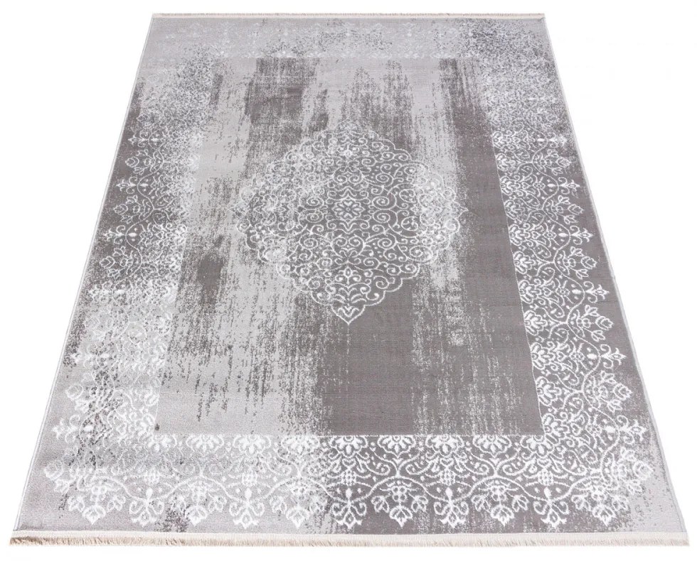 Kusový koberec Seba šedo bílý 200x300cm