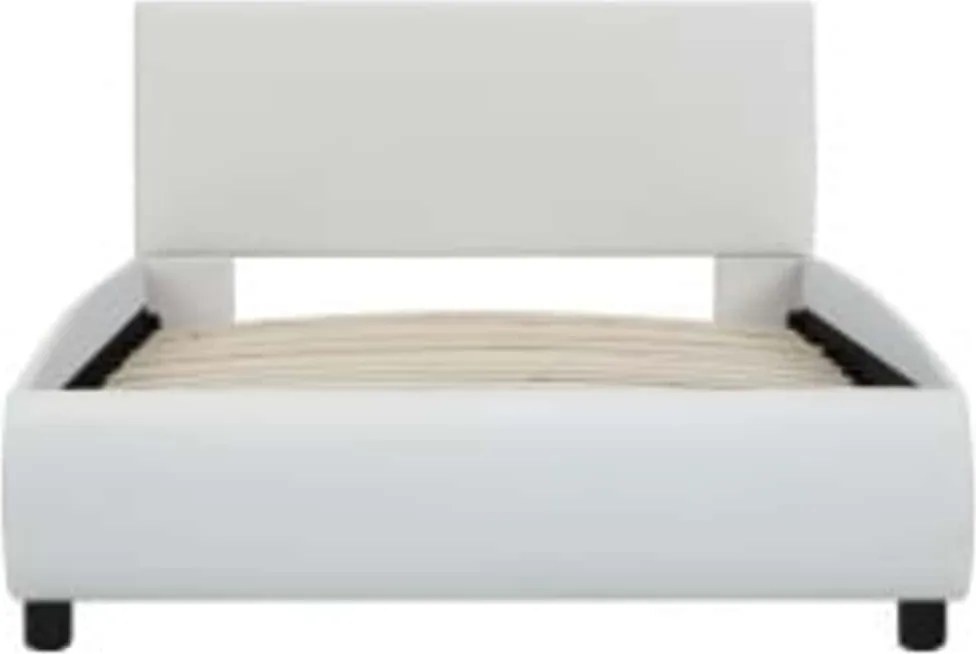 Rám postele s LED světlem bílý umělá kůže 100 x 200 cm 285487