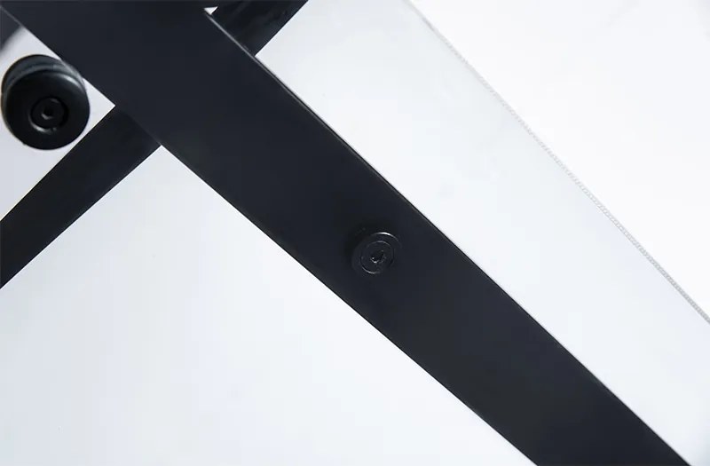 BPS-koupelny Posuvné sprchové dveře HYD-PD03B 100 černé/transparent pro instalaci do niky + vanička HYD-OSV-ST03A 100x80 bílá