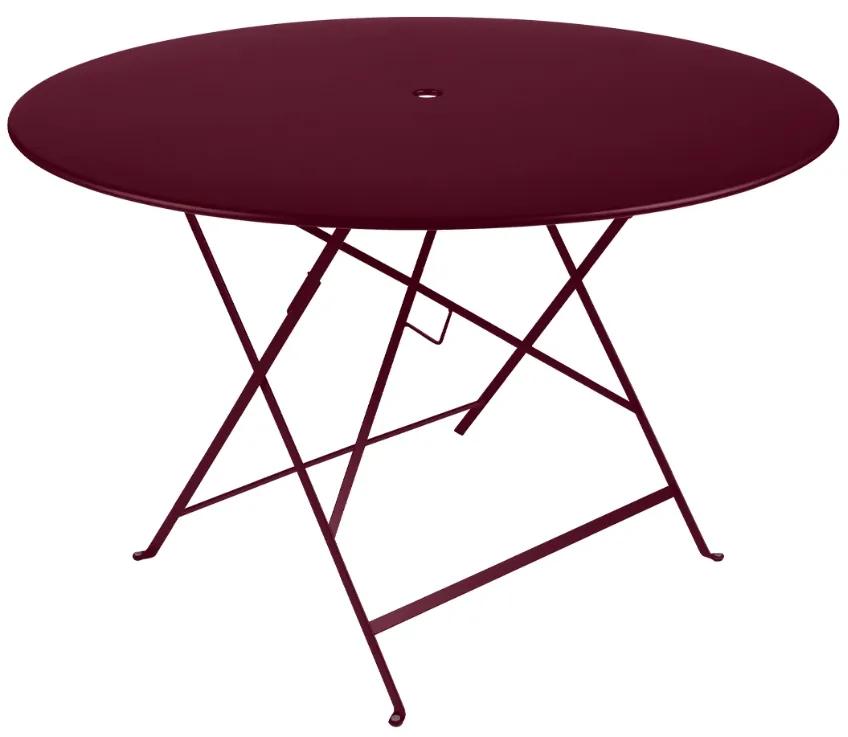 OnaDnes -20% Třešňově červený kovový skládací stůl Fermob Bistro Ø 117 cm
