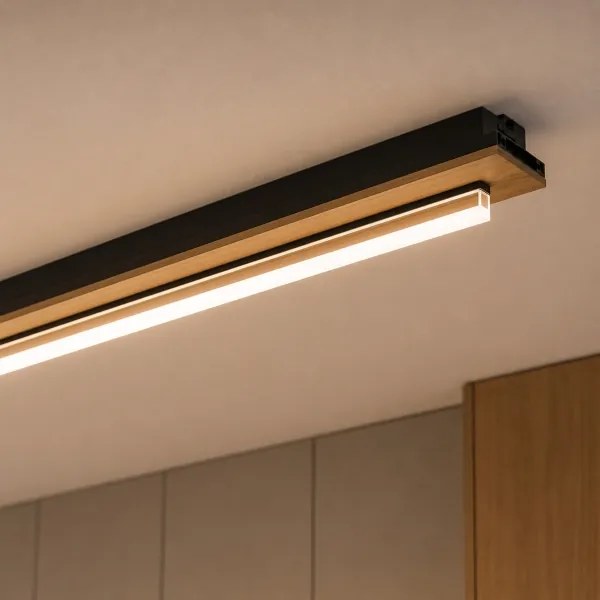 Brilagi - LED Stropní svítidlo WOODY FLAT LED/25W/230V 118 cm dub/černá