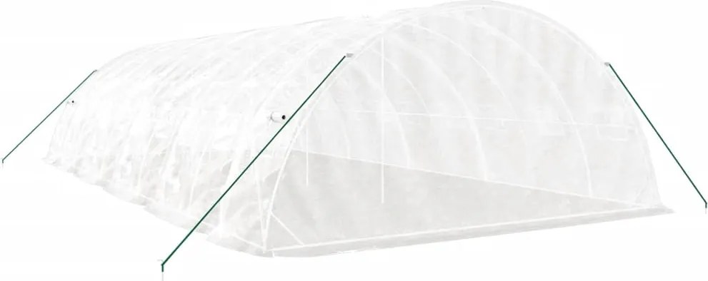 Skleník s ocelovým rámem bílý 50 m² 10 x 5 x 2,3 m 3188097