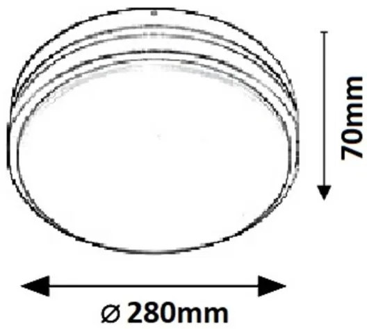 Rabalux 8848 - LED Venkovní stropní svítidlo HAMBURG LED/12W/230V IP44