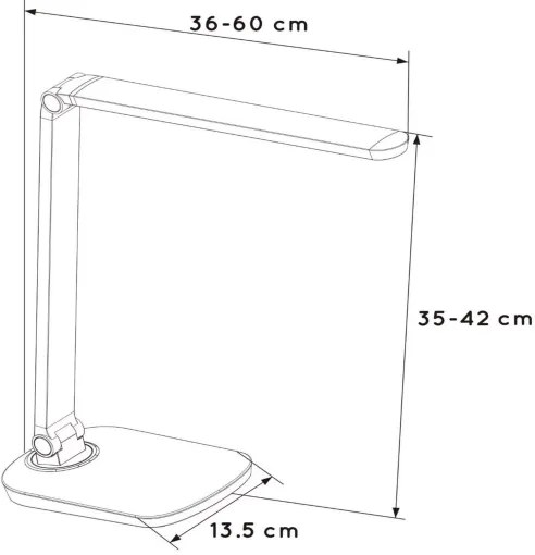 Lucide 24656/10/31 - LED Stmívatelná stolní lampa VARIO LED LED/8W/230V