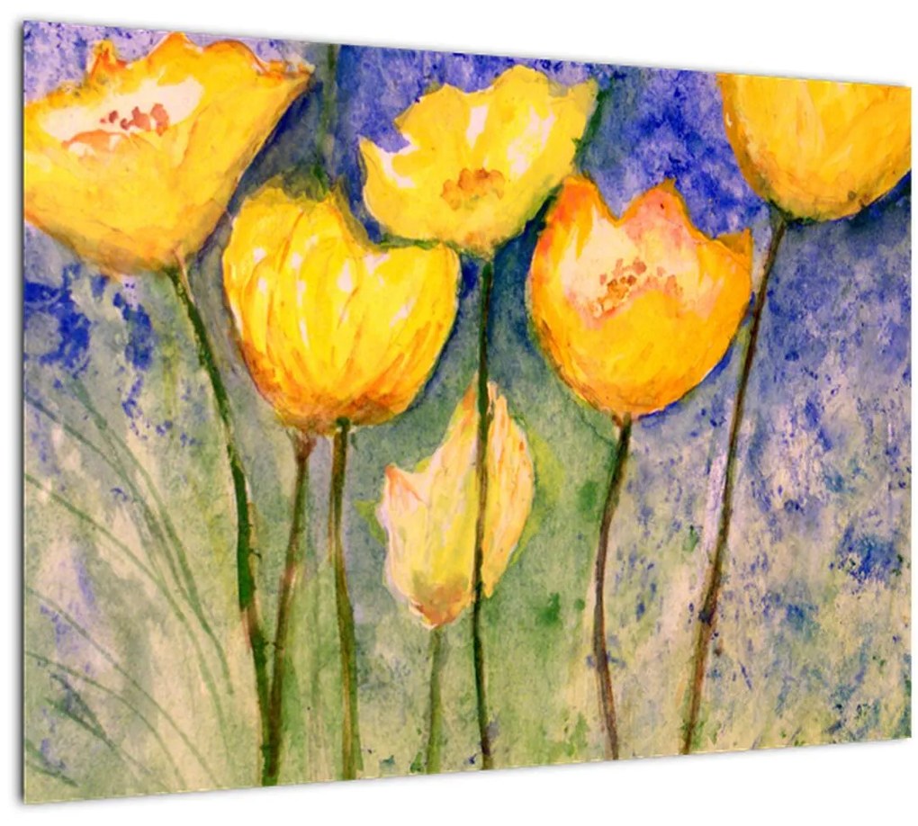 Obraz - Žluté tulipány (70x50 cm)