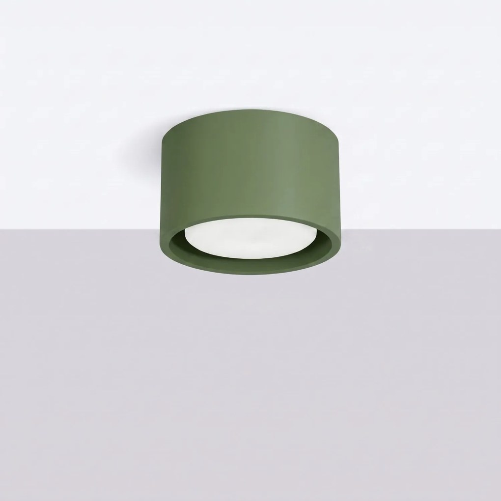 Sollux Lighting Stropní svítidlo MODO 1 olivově zelené GX53