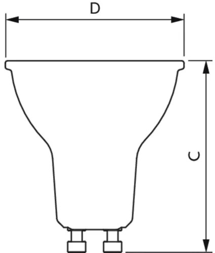 LED žárovka GU10 Philips CP 7W (100W) teplá bílá (3000K), reflektor 60°