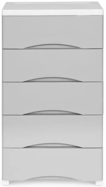 Multistore Regál na kolečkách 5 polic White/ Grey