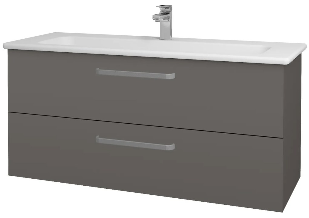Dřevojas Koupelnová skříň GIO SZZ2 120 Varianta: N01 Bílá lesk / Úchytka T04 / N03 Graphite