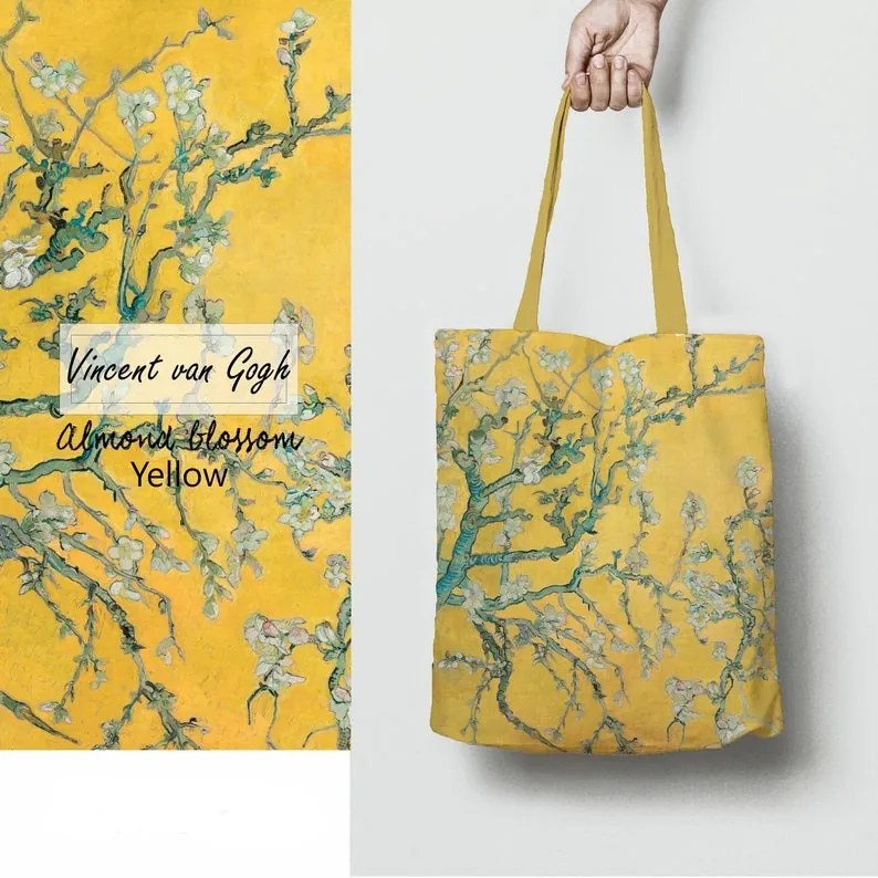Lenbutik Taška Vincent Van Gogh Mandlový Květ / Almond Blossom-verze žlutá