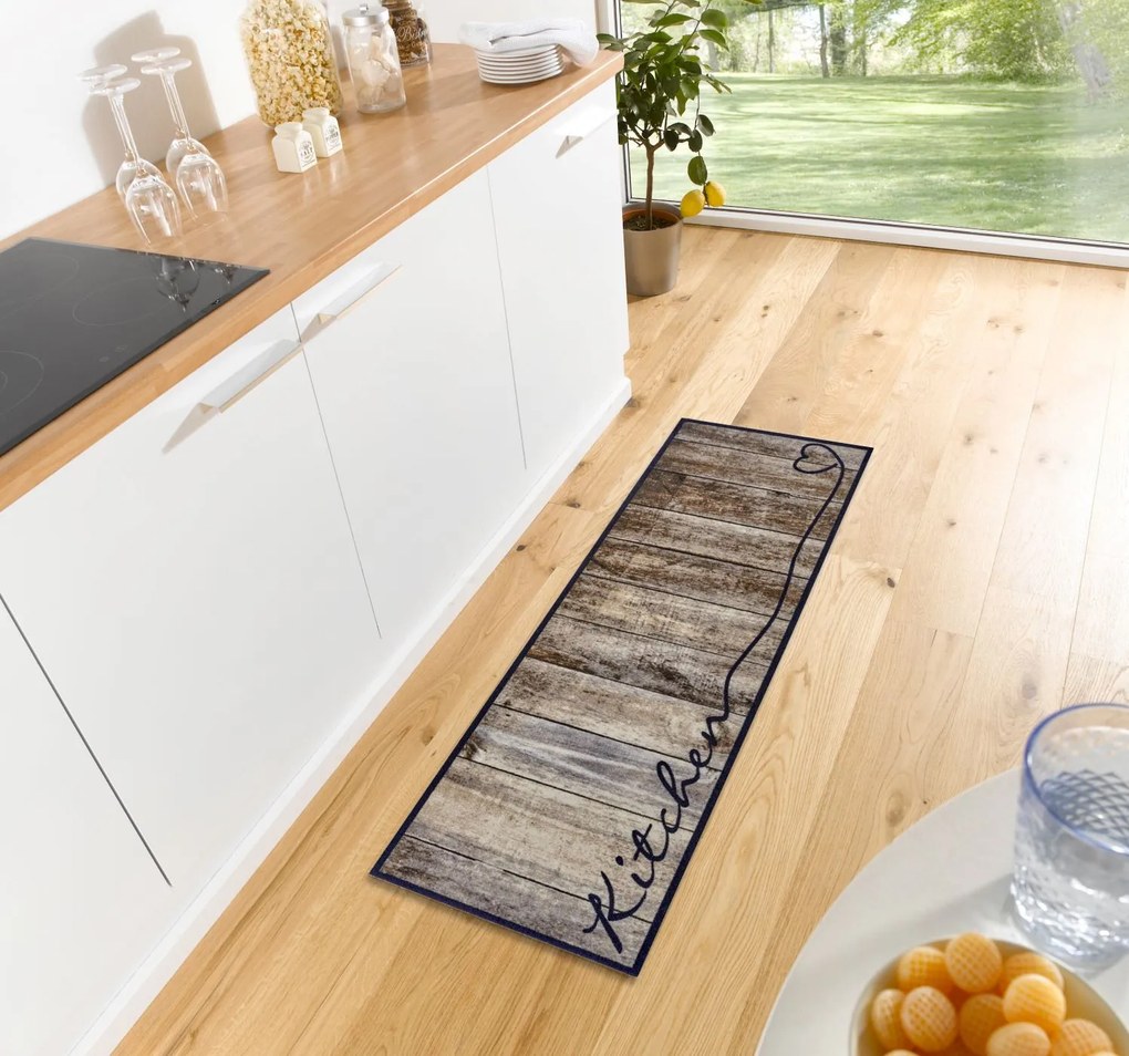 Hanse Home, Běhoun Cook & Clean 105390 Brown Taupe, 50x150, hnědá, kuchyně