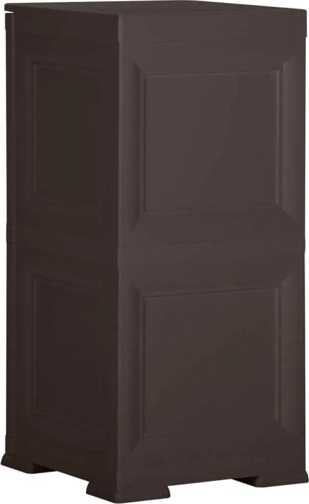 vidaXL Plastová skříňka 40 x 43 x 85,5 cm design dřeva [340610] Barva: krémová