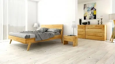 Postel dvoulůžko Postelia LAGO Buk 180x220 - dřevěná designová postel z masivu