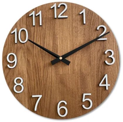 Dubové hodiny na zeď s velkými číslicemi I SENTOP MAS017-3072-black-hands