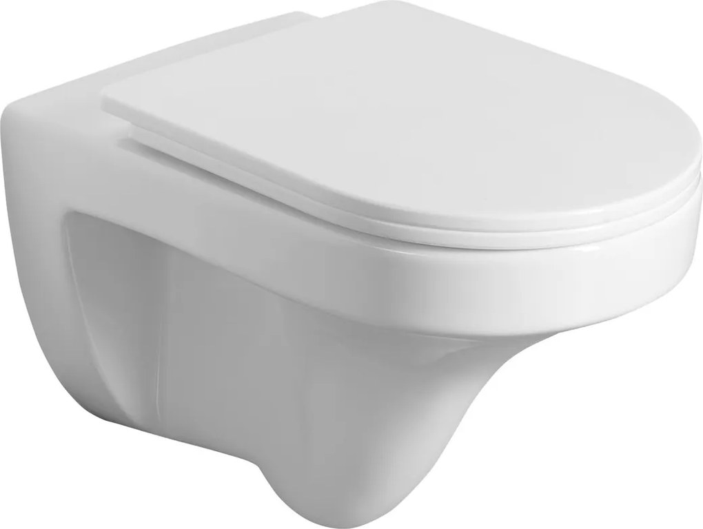 Aqualine Denica závěsná WC mísa 36 x 52 cm Vortex Rimless bílá keramika PS8512