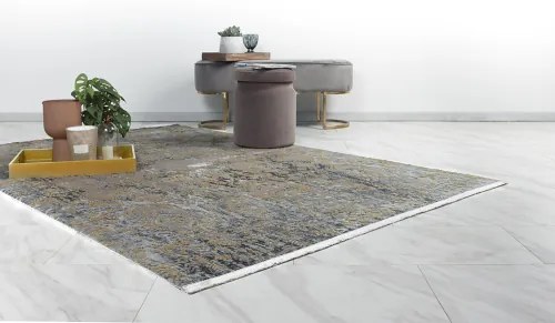 Koberce Breno Kusový koberec ORSAY 700/grey yellow, Vícebarevné, 160 x 230 cm