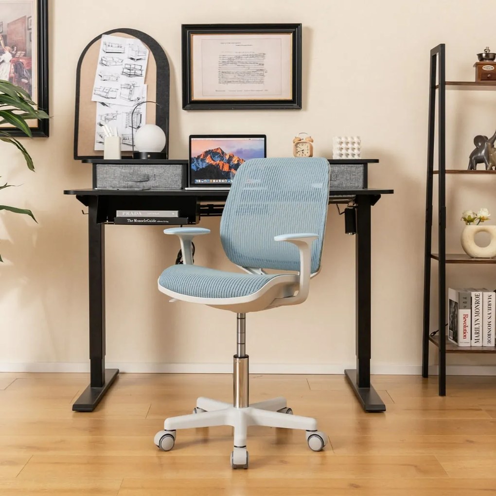 Costway Výškově nastavitelná dětská otočná židle s brzdou sedadla, ergonomická