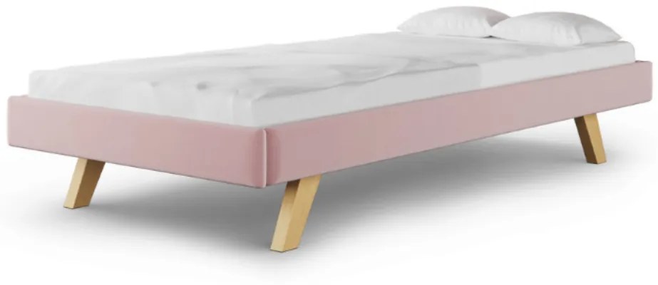 MINKO Čalouněná dětská jednolůžková postel BASIC bez čela Zvolte barvu: Krémová, Zvolte rozměr: 90x200 cm