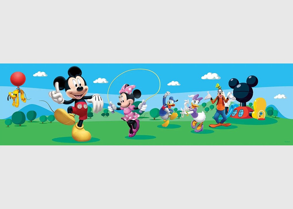 Dětská samolepící bordura na zeď Disney Klubík Mickeyho Mouse | 5 m x 9.7 cm | DWBD8079