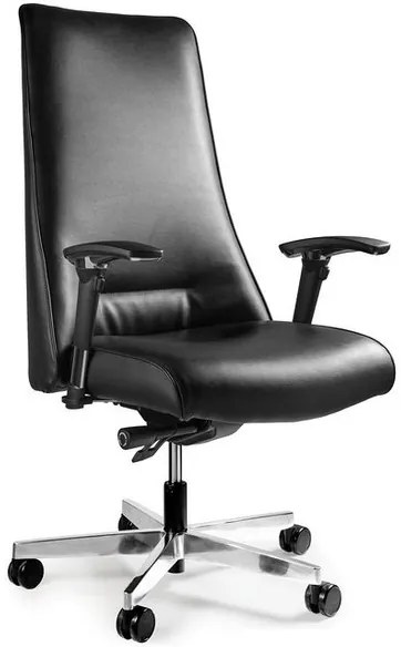 Office360 Kancelářská židle UN-518BL, pravá kůže