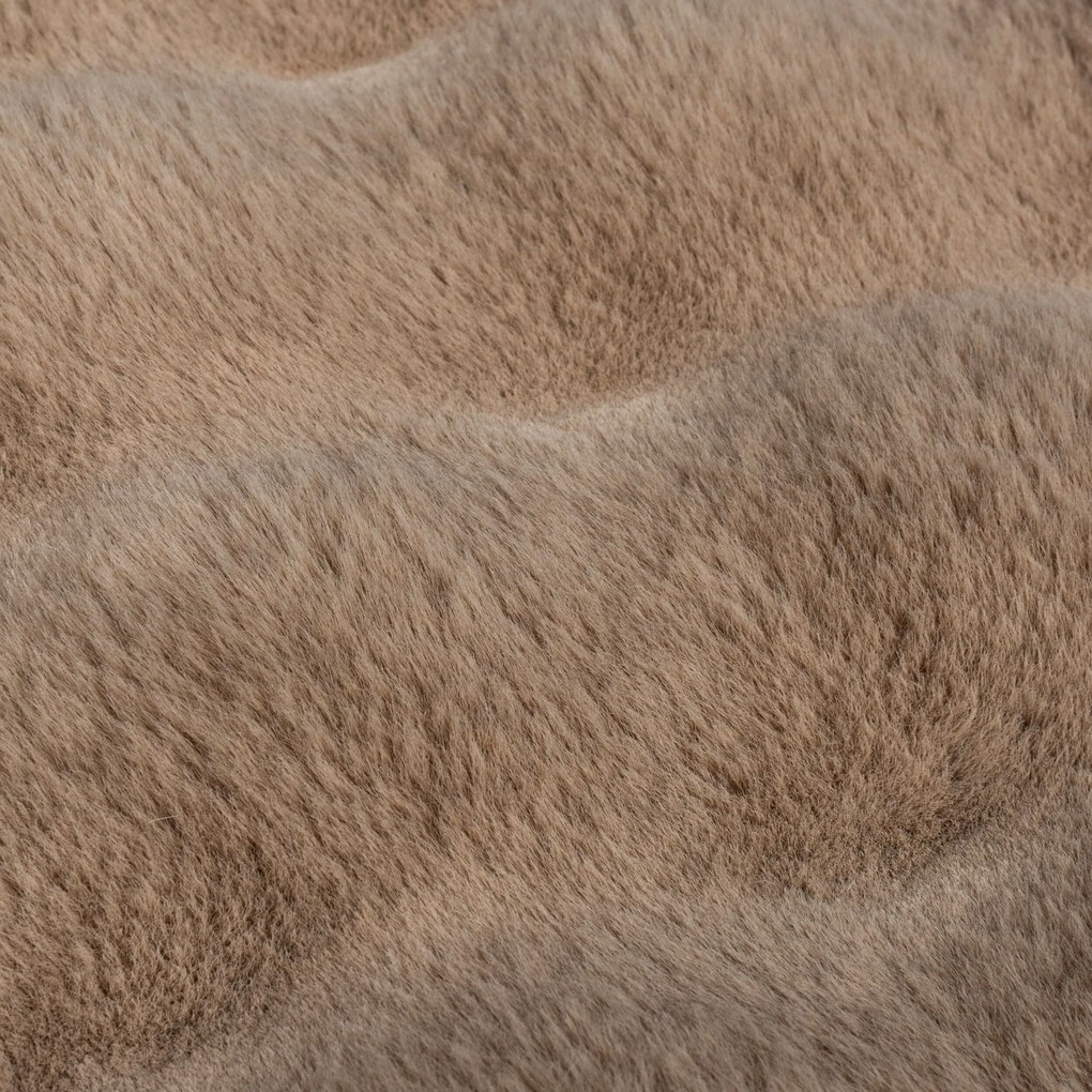 Flair Rugs, Kusový koberec Waffle Faux Fur Taupe, 180x290, hnědá, ložnice