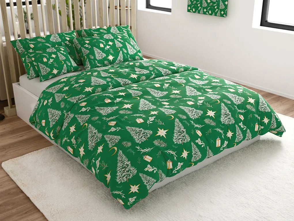Povlečení z mikrovlákna GREEN CHRISTMAS zelené Rozměr povlečení: 70 x 90 cm | 140 x 200 cm