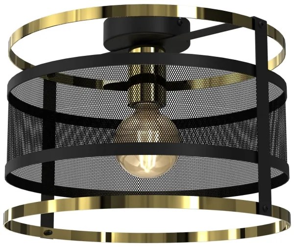 Přisazený lustr RIM 1xE27/60W/230V černá/zlatá
