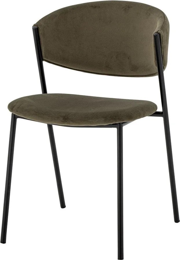 Khaki čalouněné stohovatelné jídelní židle v sadě 2 ks Marlo – Bloomingville