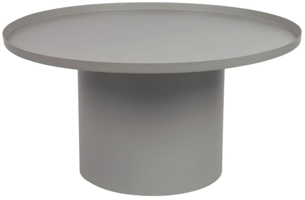 Šedý kovový konferenční stolek Kave Home Fleksa Ø 72 cm