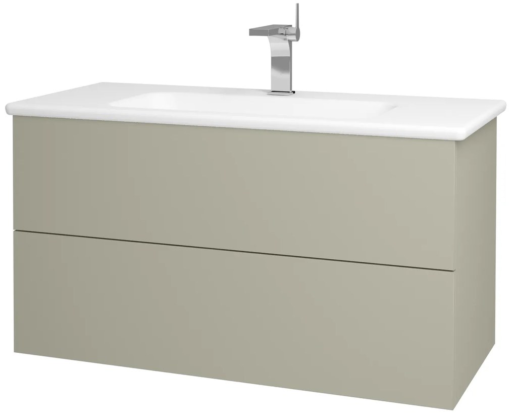 Dřevojas Koupelnová skříň VARIANTE SZZ2 100 (umyvadlo Euphoria) Varianta: M01 Bílá mat / M01 Bílá mat