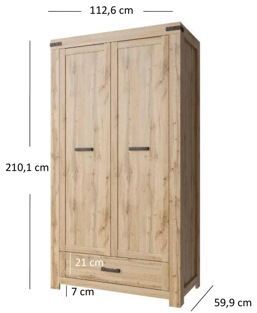 Šatní skříň Mirella (dub wotan). 1053057