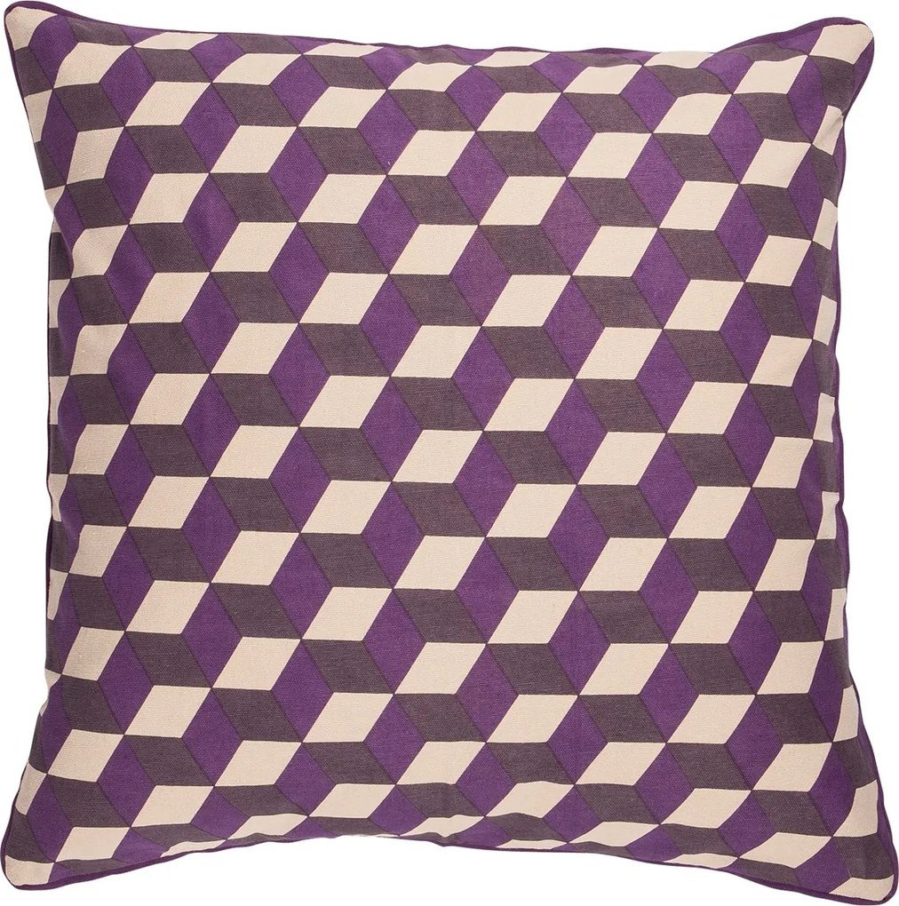 Povlak na polštář Broste 50x50 cm 3D fialový