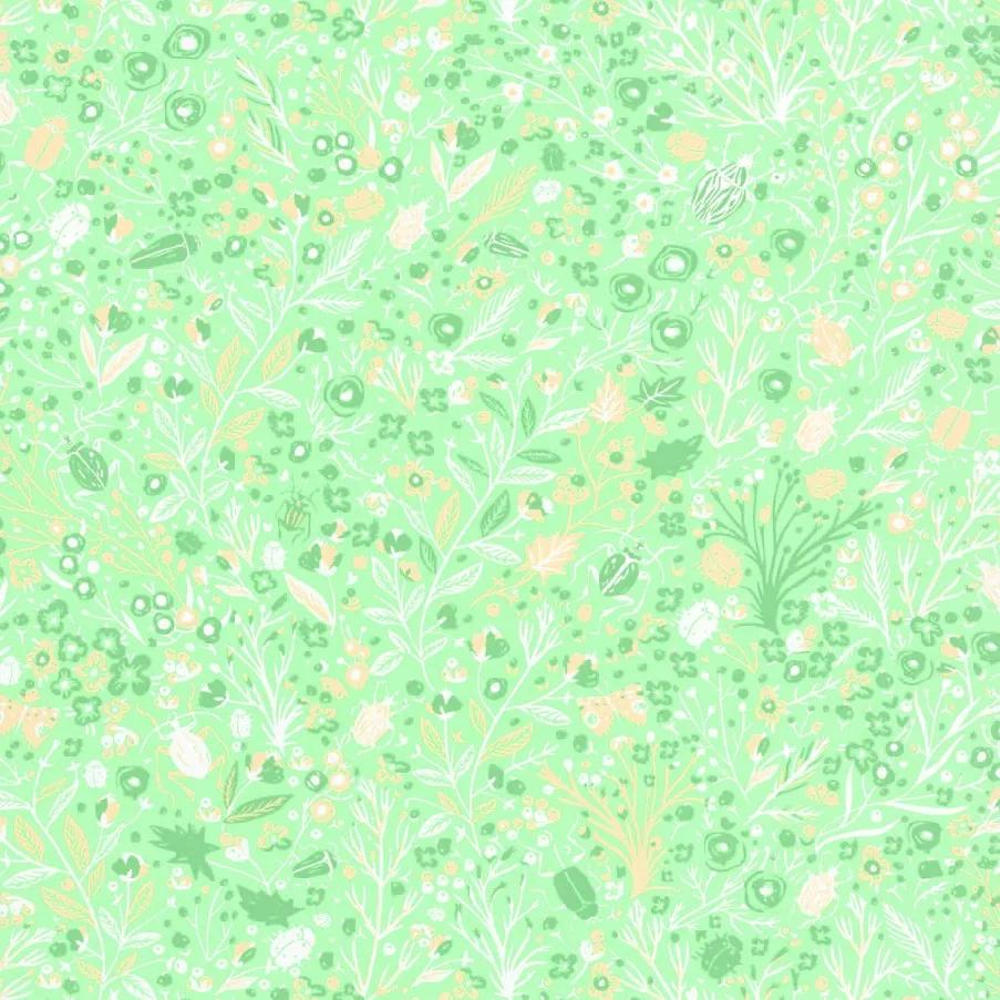 Vliesová tapeta Caselio 69797232 z kolekce SMILE, barva zelená 0,53 x 10,05 m