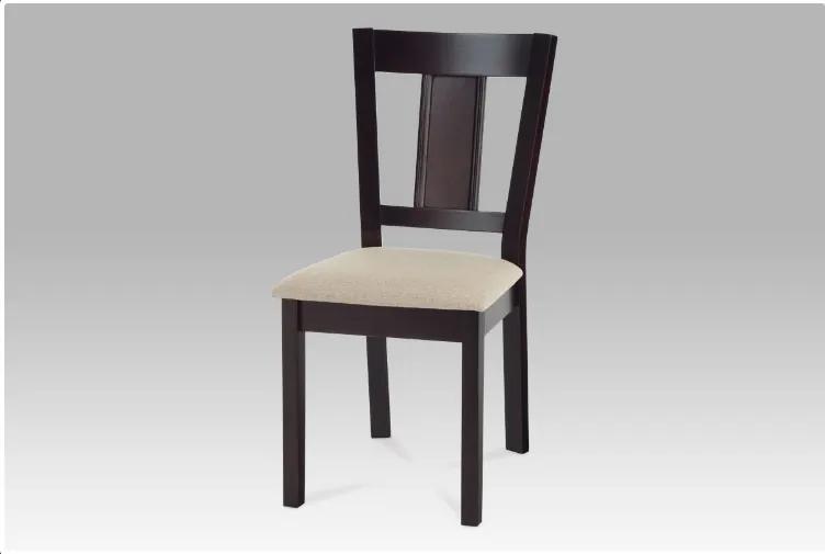 Jídelní dřevěná židle DENTRO – wenge, krémový potah