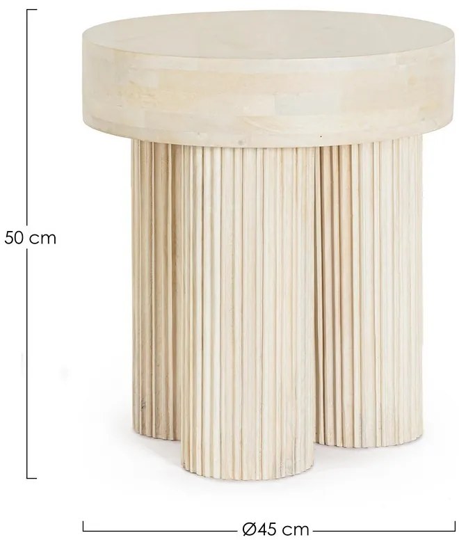 BIZZOTTO Odkládací stolek DACCA světlý ø45 cm 0747031