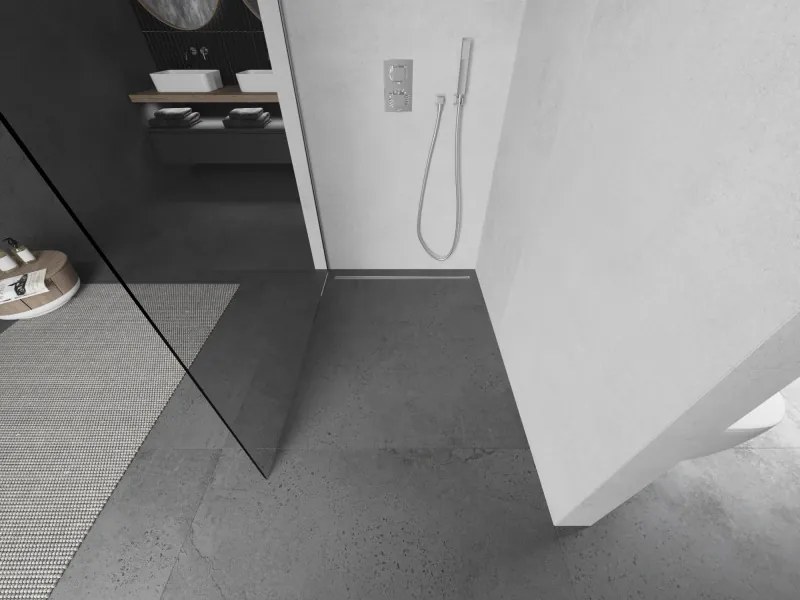 Mexen Kioto, sprchová zástěny typ Walk-In 180 x 200 cm, 8mm čiré sklo, chromový profil, 800-180-101-01-00