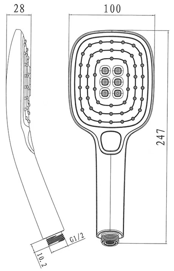 Mereo sprchová souprava nástěnná baterie Dita 150 mm hlavová sprcha bez příslušenství bílá CBE60101SJD