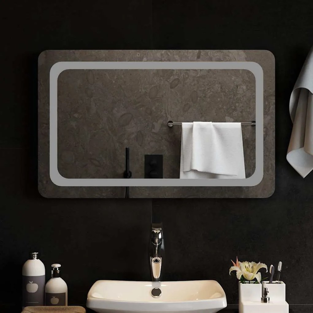 Koupelnové zrcadlo s LED osvětlením 80x50 cm 151786