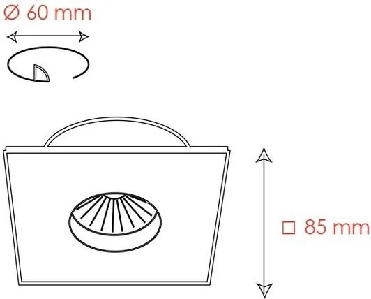 BPM 3006.01.RF.WH-WH.GU Vestavné svítidlo Aluminio Blanco, bílá, 1x50W, 230V, IP65 - BPM ( 4206GU )