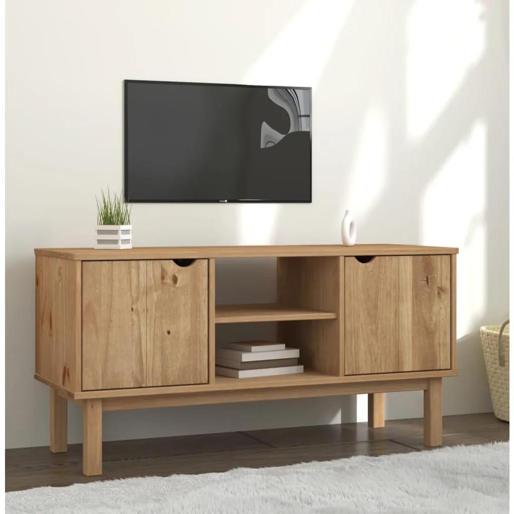 TV skříňka OTTA 113,5 x 43 x 57 cm masivní borové dřevo - Default Title