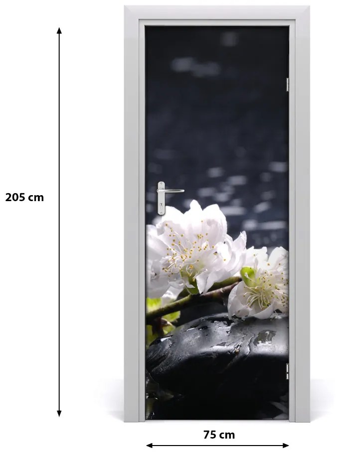 Fototapeta na dveře Květ kameny 75x205 cm