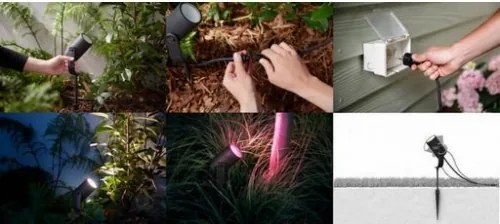 Venkovní spotové zemní/nástěnné svítidlo Philips Hue Lily 17415/30/P7 2200K-6500K RGB