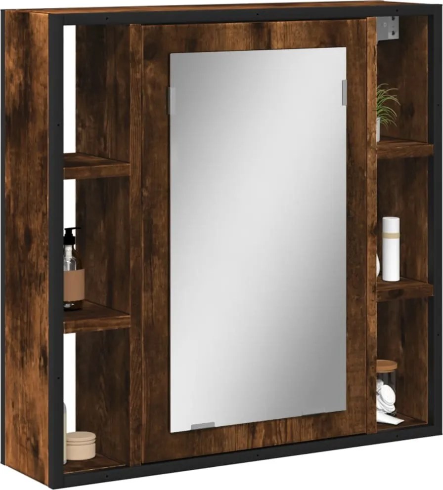 vidaXL Koupelnová skříňka se zrcadlem 60x16x60 cm kompozit [842429] Barva: dub sonoma