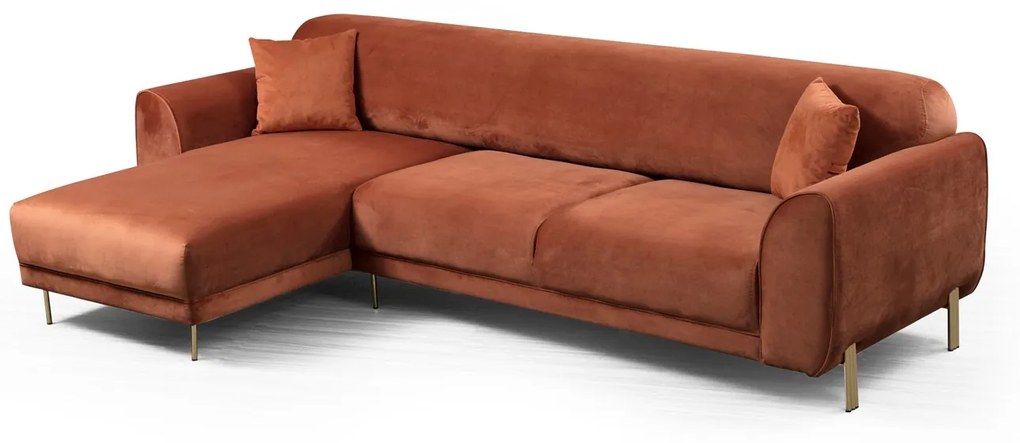 Designová sedačka Haylia 287 cm skořicová - levá