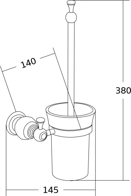 Mexen příslušenství, ESTELA držák na wc kartáč, chrom, 7011550-00