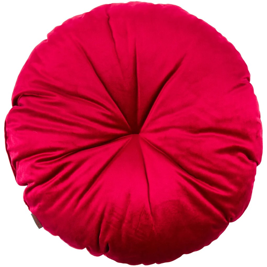 Domarex Polštář kulatý Velvet bordó, 50 cm