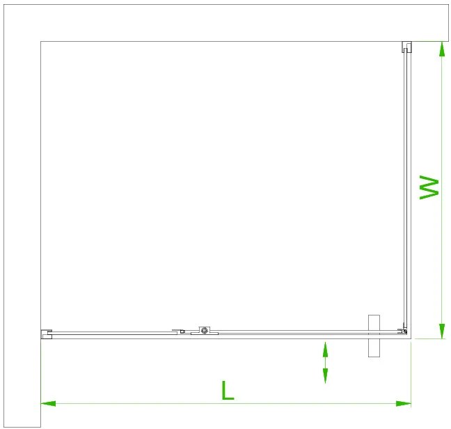 BPS-koupelny Obdélníkový sprchový kout HYD-OK12BS 110x80 černá/transparent - bez vaničky